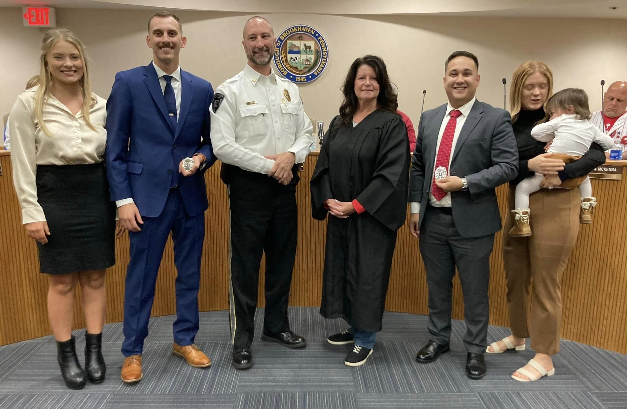 Swearing In Officers Pastuszek and Paslay 10/23/2023 – Brookhaven Borough